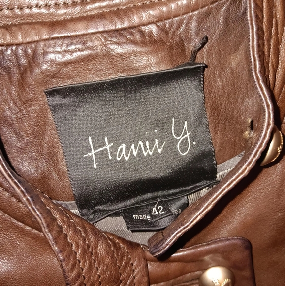 Hanu Y | Jackets & Coats | Hanu Y Leather Jacket | Poshmark
